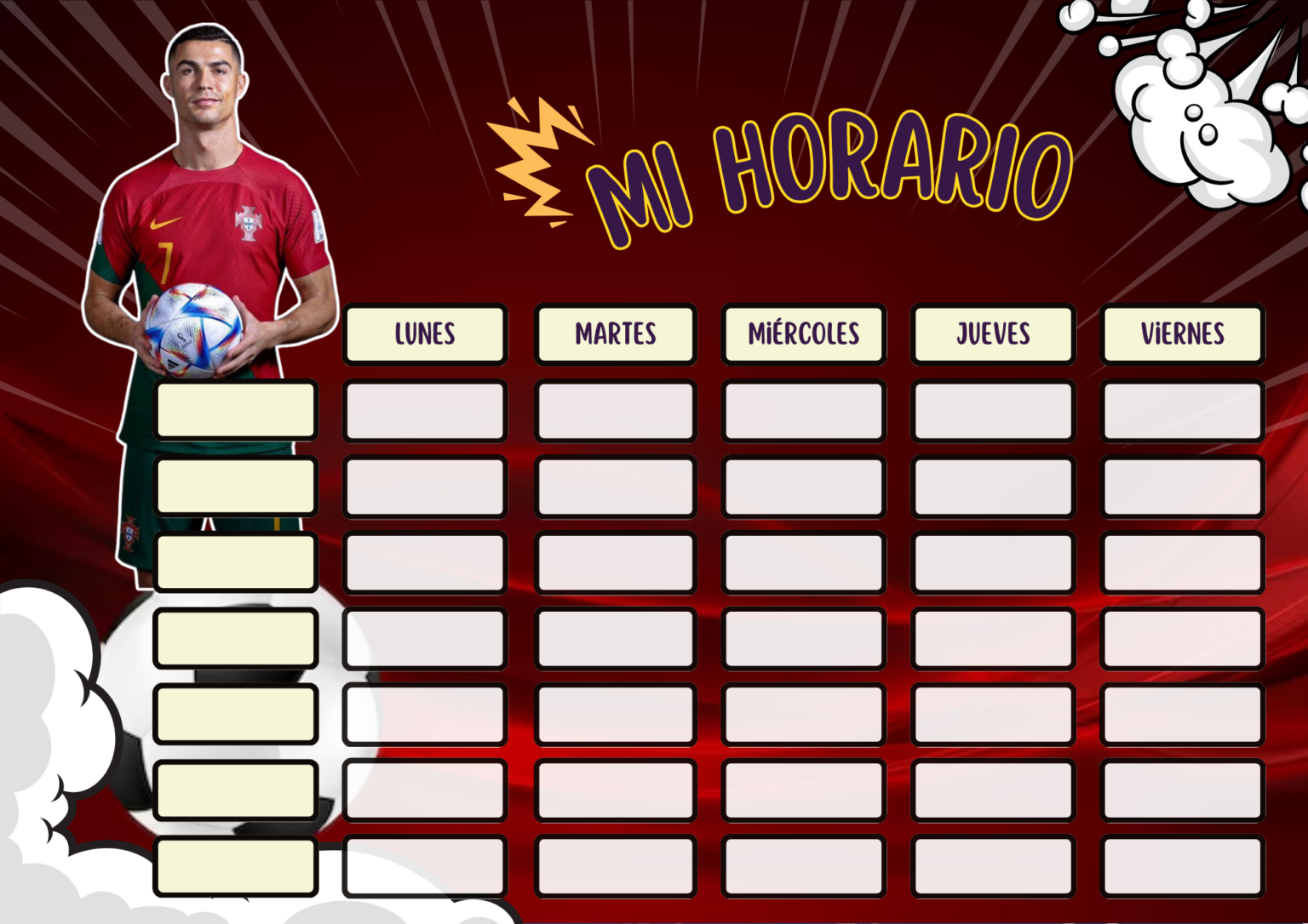 🚀 Horarios de clases de Cristiano Ronaldo CR7 ️ 【2025